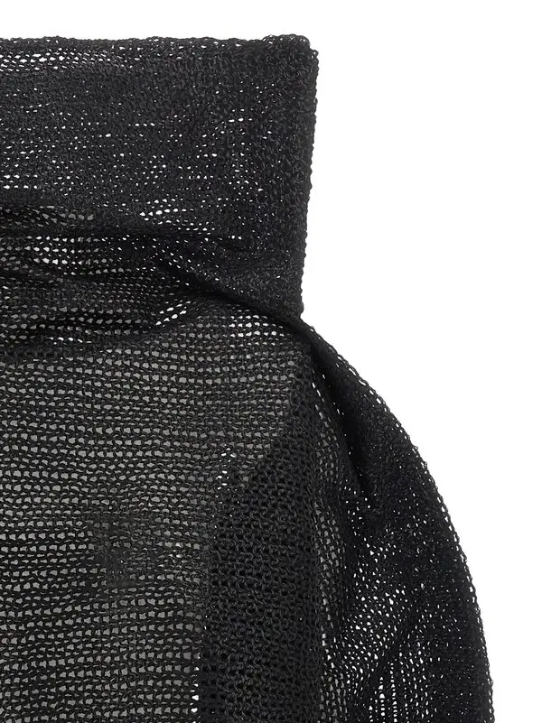 Issey Miyake Panini Wool And Alpaca Blend Top With Exaggerated Collar