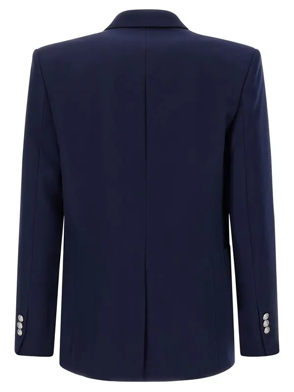 Balmain Grain De Poudre Blazer - Blue