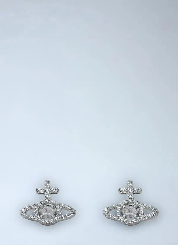 VIVIENNE WESTWOOD Olympia Cubic Zirconia Stud Earrings - Silver