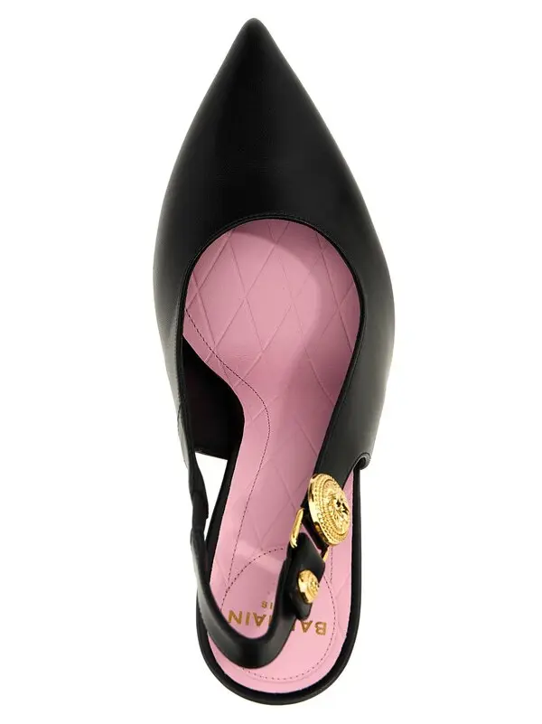 Balmain Eva Slingback Heels - Black