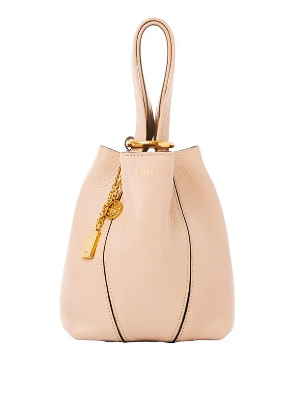 Chloé Small Spin Tote Bag In Grained Leather