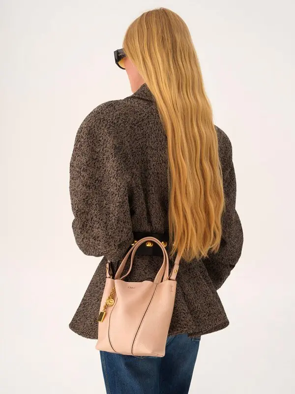Chloé Small Spin Tote Bag In Grained Leather