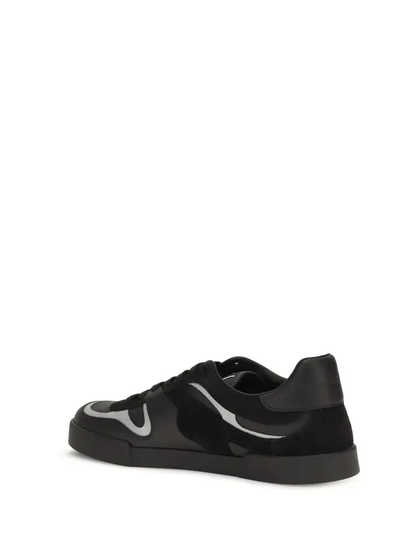 Dolce & Gabbana Portofino Calf Leather Sneakers - Black
