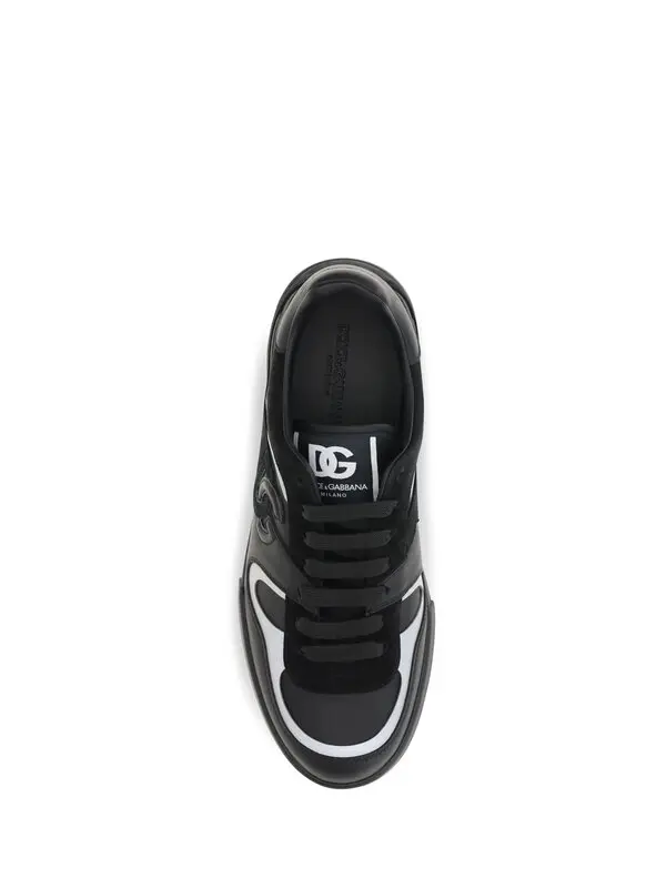 Dolce & Gabbana Portofino Calf Leather Sneakers - Black