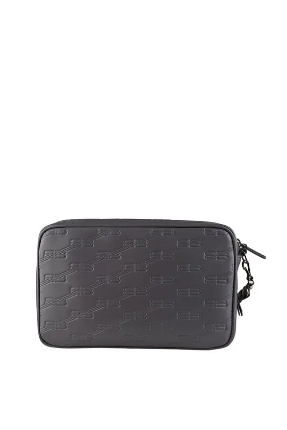 Balenciaga Leather Pouch With Embossed Bb Logo