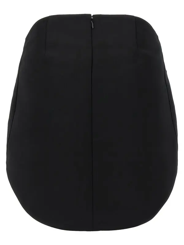 COURREGES Circle Satin Mini Skirt