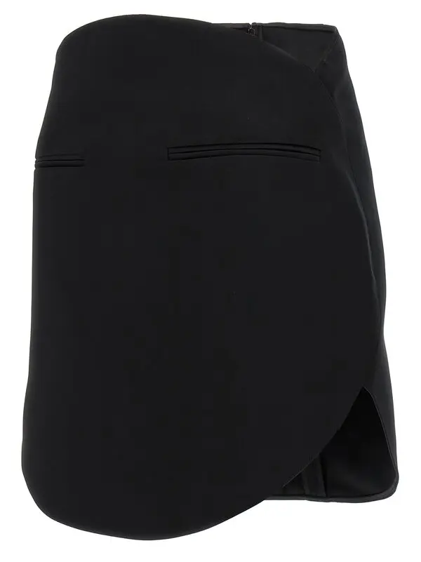 COURREGES Circle Satin Mini Skirt