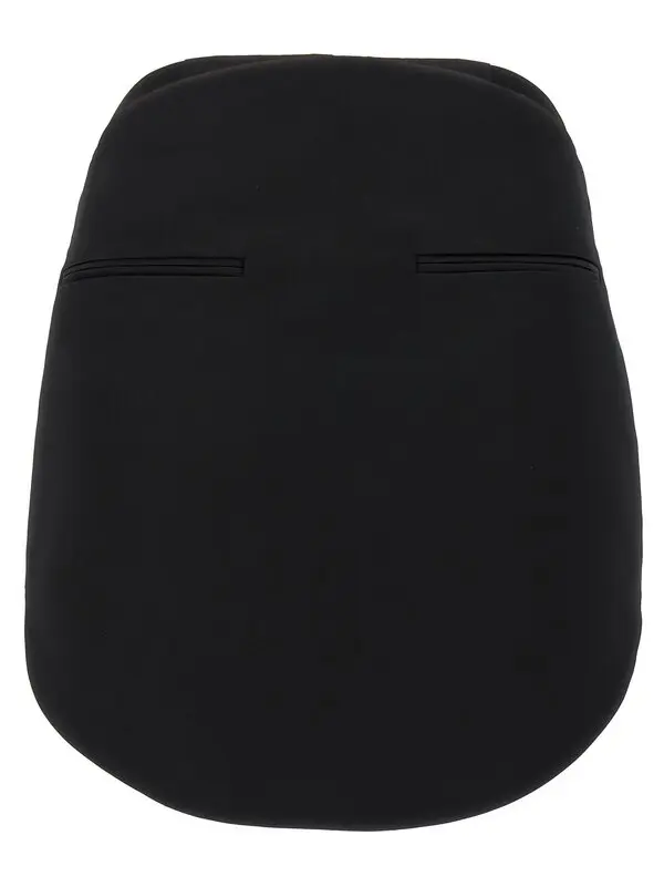 COURREGES Circle Satin Mini Skirt - Black