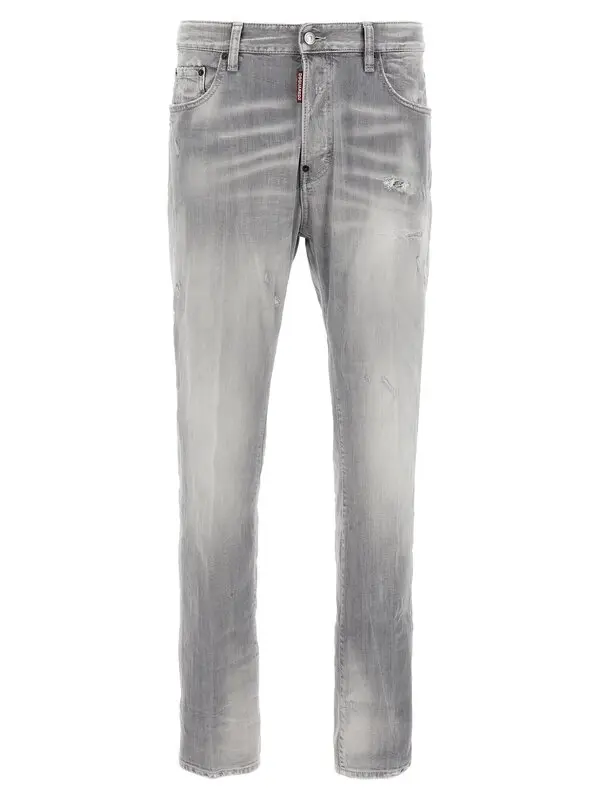 Dsquared2 642" Cotton Denim Jeans - Gray