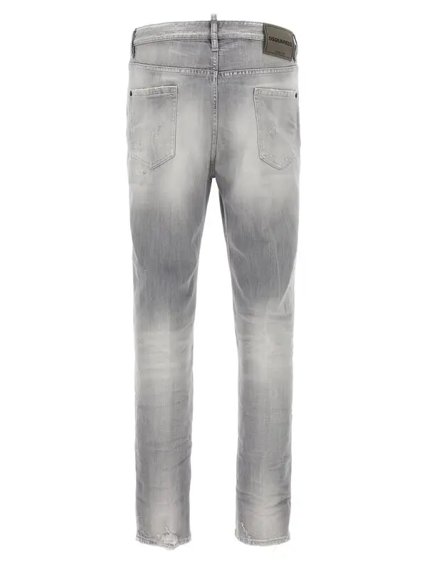 Dsquared2 642" Cotton Denim Jeans - Gray