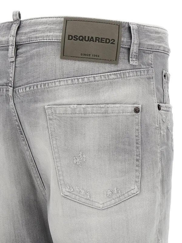 Dsquared2 642" Cotton Denim Jeans - Gray