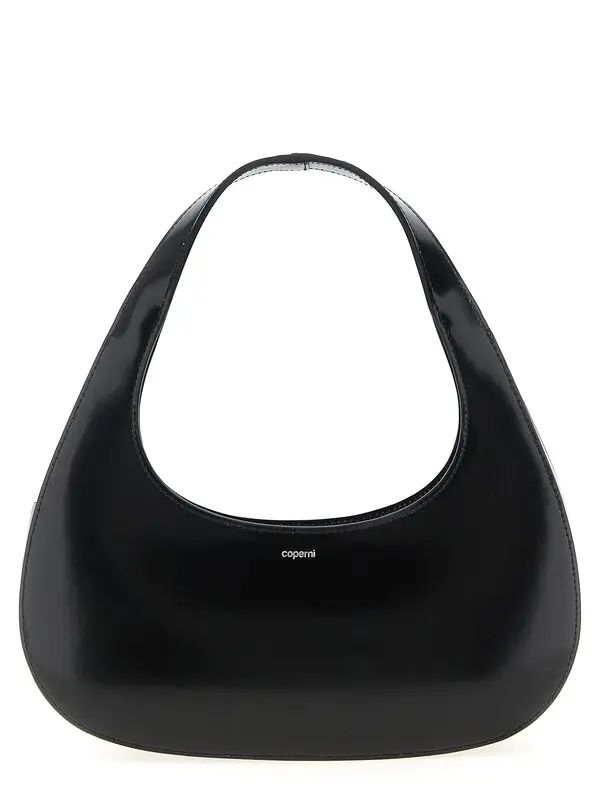 Coperni Leather Handbag With Embossed Logo - Black