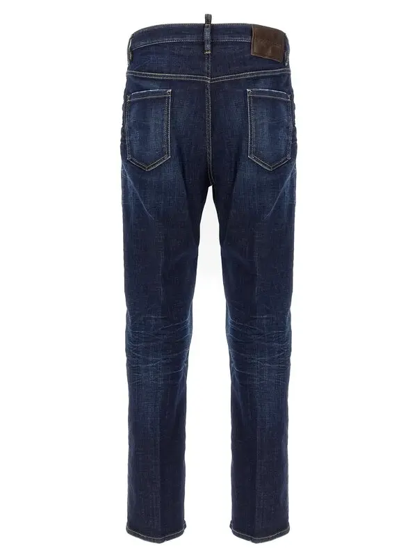 Dsquared2 642 Stretch Cotton Denim Jeans - Blue