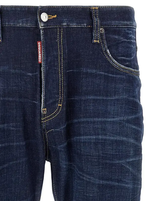 Dsquared2 642 Stretch Cotton Denim Jeans - Blue