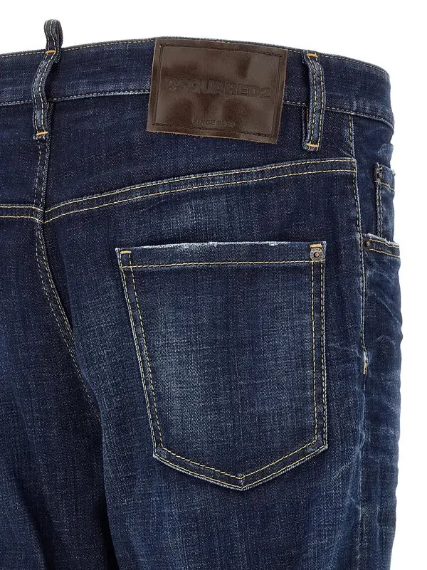 Dsquared2 642 Stretch Cotton Denim Jeans - Blue