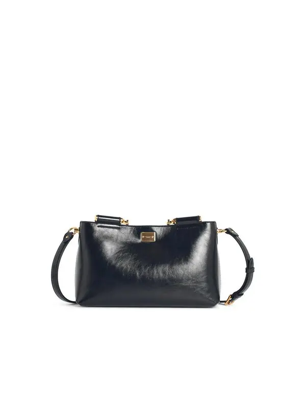 Dolce & Gabbana Large 'my Sicily' Leather Bag - Black