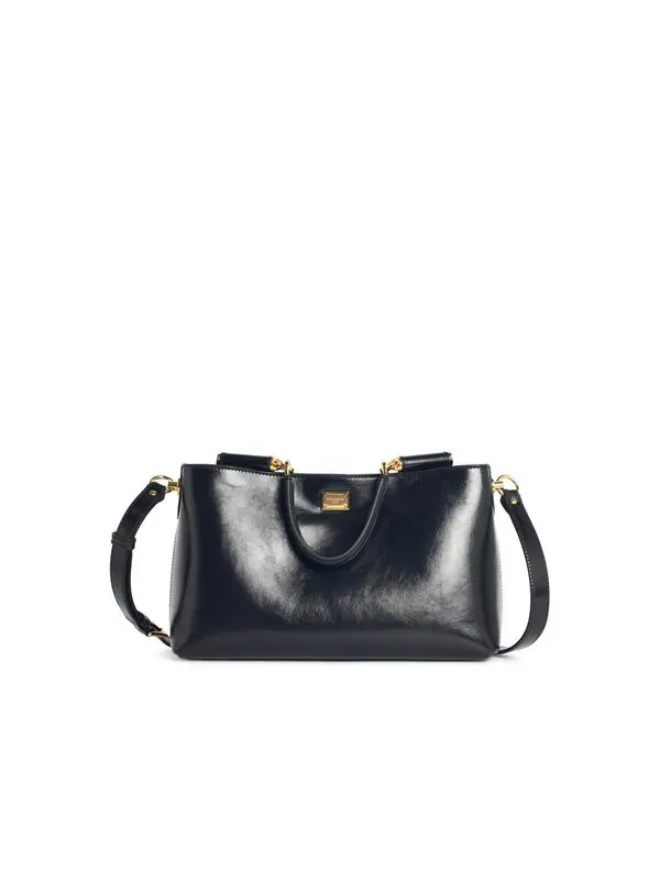 Dolce & Gabbana Large 'my Sicily' Leather Bag - Black