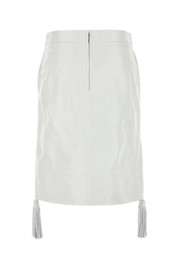 Bottega Veneta Lamb Leather Skirt With Fringe