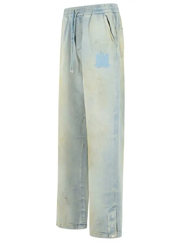 Amiri Light Cotton Jeans With Vintage Effect - Blue