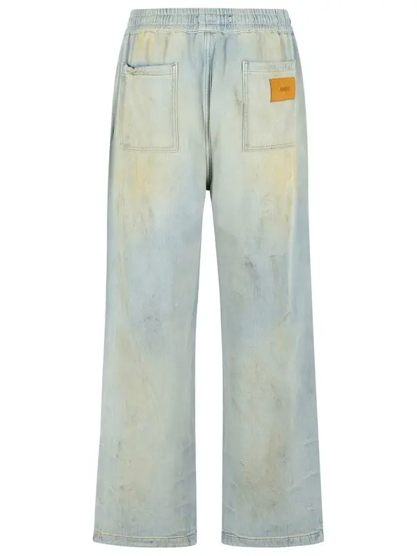 Amiri Light Cotton Jeans With Vintage Effect - Blue