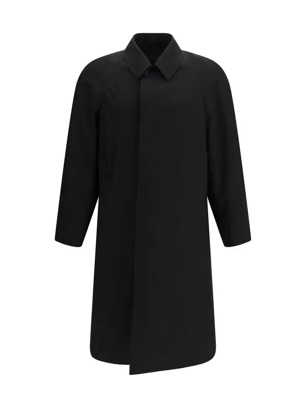 Prada Single-breasted Coat With Long Sleeves - Black