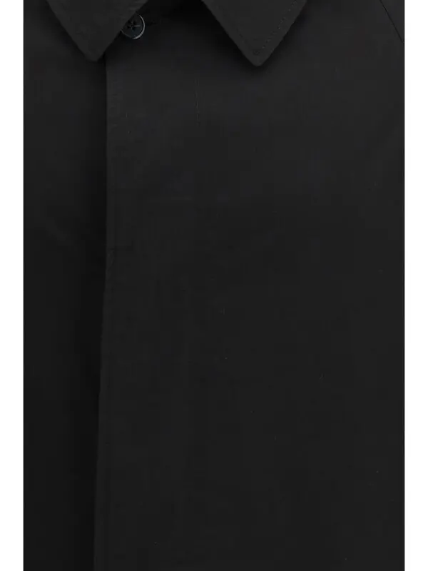 Prada Single-breasted Coat With Long Sleeves - Black