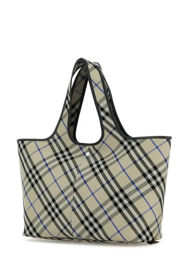 Burberry Embroidered Canvas Shopping Bag - Multicolor