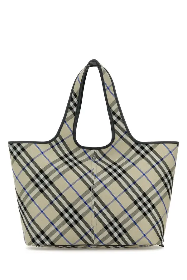 Burberry Embroidered Canvas Shopping Bag - Multicolor