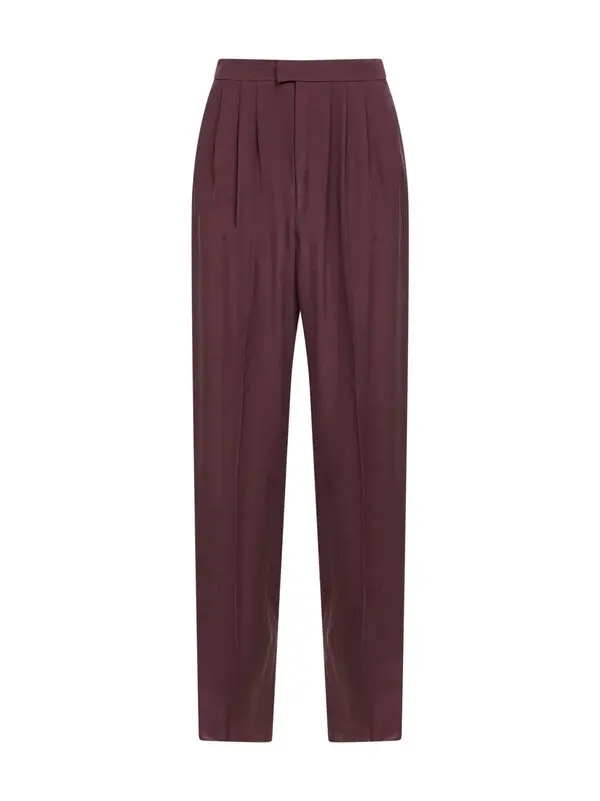 Saint Laurent Silk Habutai Tailored Trousers - Multicolor