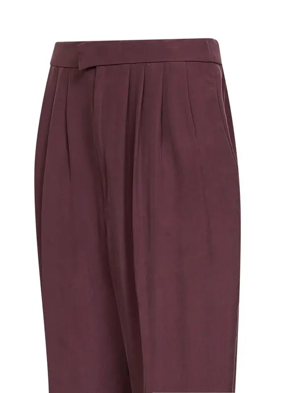 Saint Laurent Silk Habutai Tailored Trousers - Multicolor