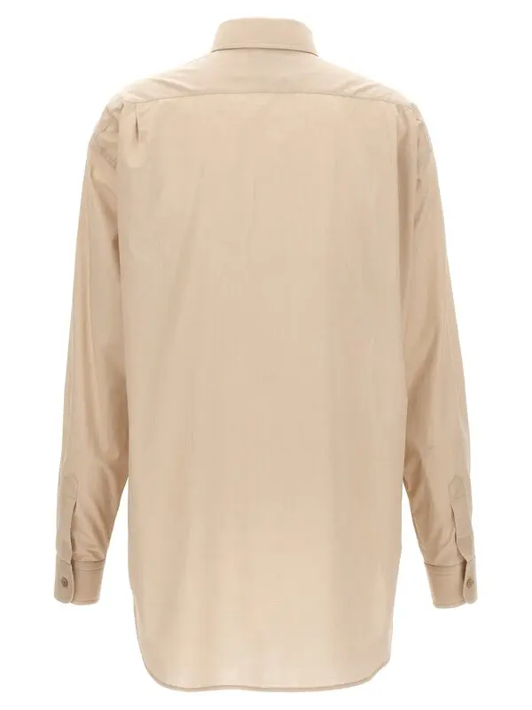 Moschino Cotton Shirt With Patch Pocket And Embroidery