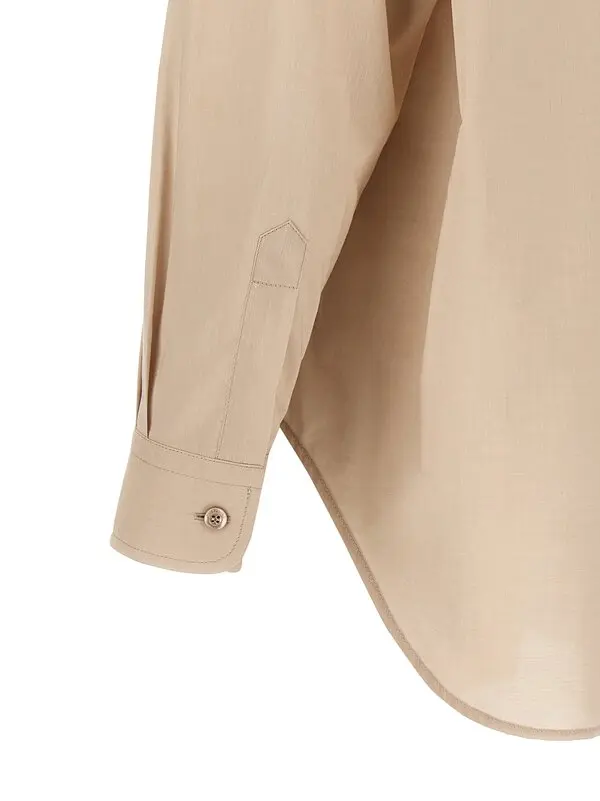 Moschino Cotton Shirt With Patch Pocket And Embroidery