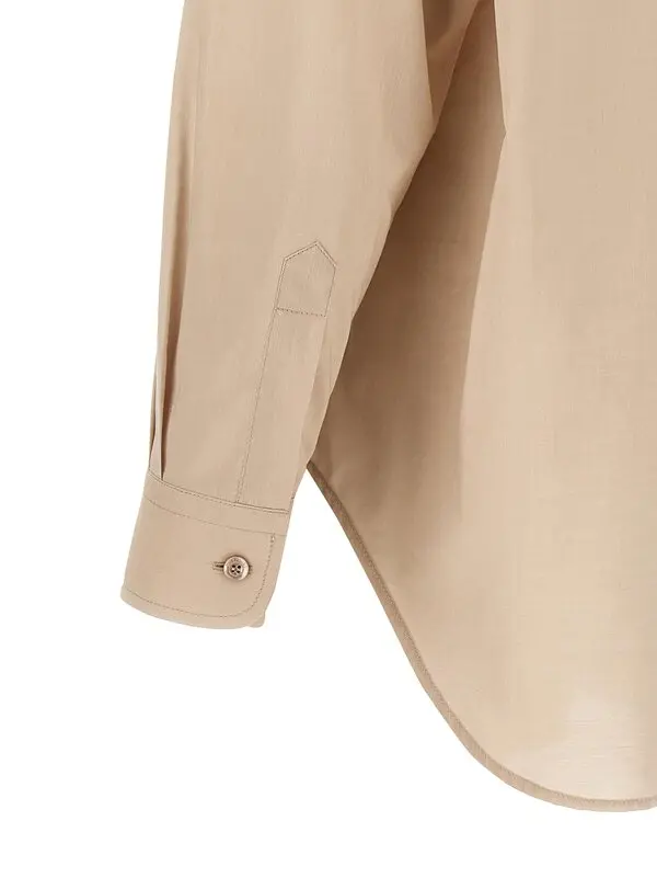 Moschino Cotton Shirt With Patch Pocket And Embroidery