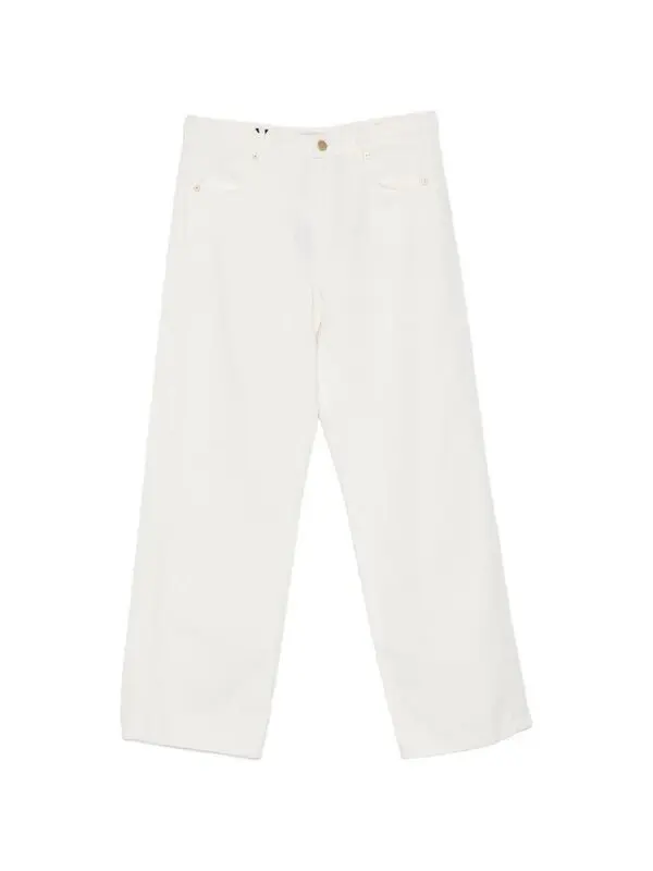 Max Mara Cotton And Linen Wide Leg Pants