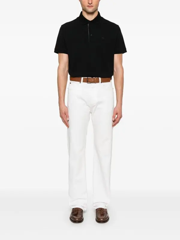 Etro Cotton Piqué Polo Shirt - Black