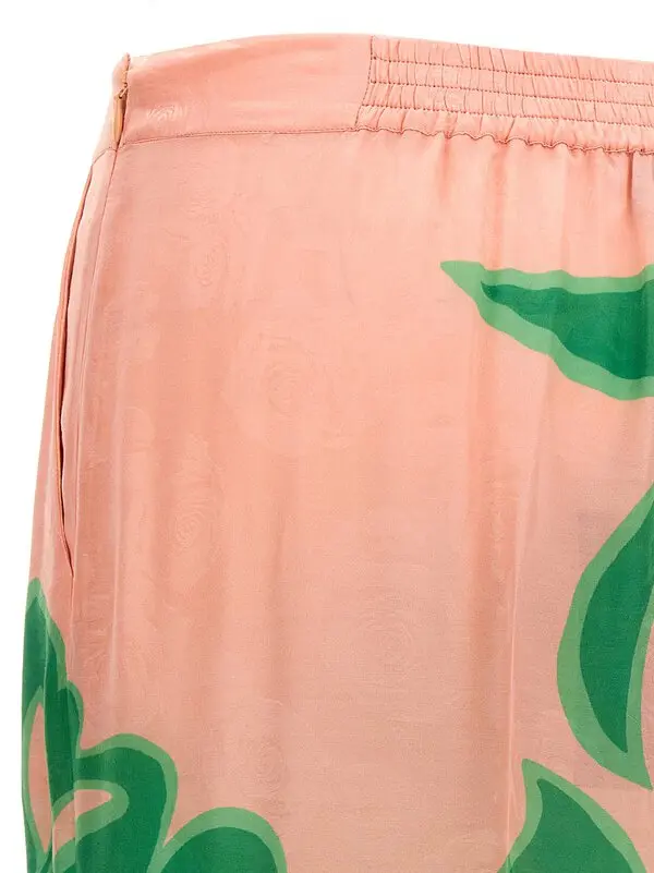 Etro Printed Viscose And Silk Blend Wide Leg Trousers - Pink