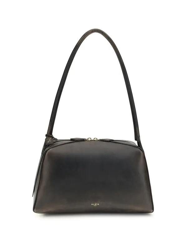 Alaïa Le Bouledogue Shoulder Bag In Aged Leather - Brown