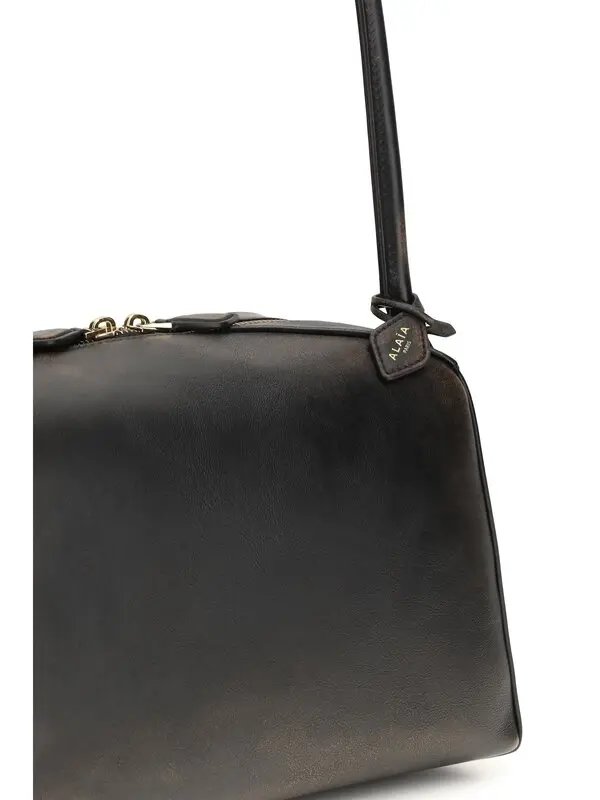 Alaïa Le Bouledogue Shoulder Bag In Aged Leather - Brown