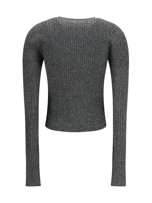 Amiri Lurex Ribbed Cardigan