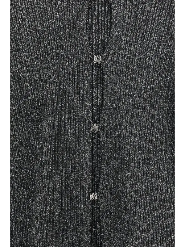Amiri Lurex Ribbed Cardigan
