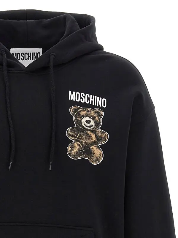 Moschino Teddy Print Cotton Hoodie