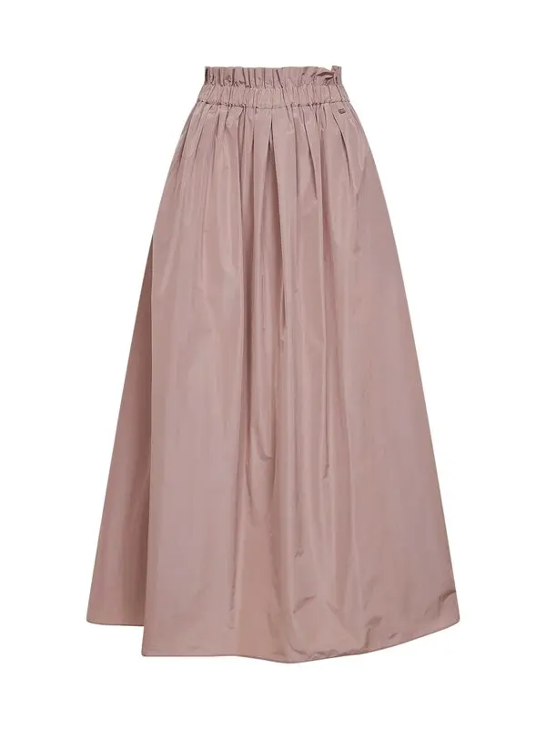Herno Powder Pink Techno Taffeta Long Skirt - Multicolor