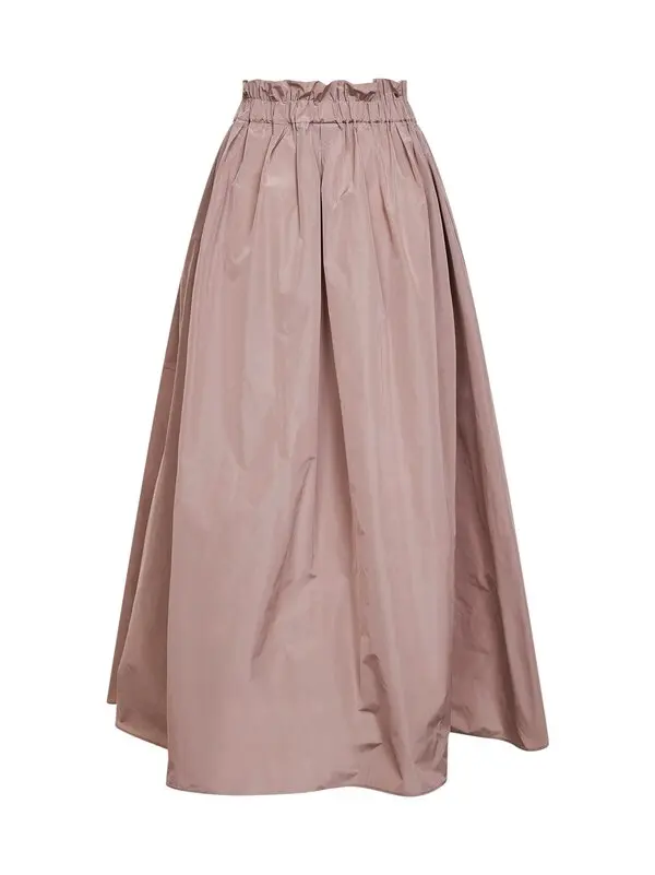 Herno Powder Pink Techno Taffeta Long Skirt - Multicolor