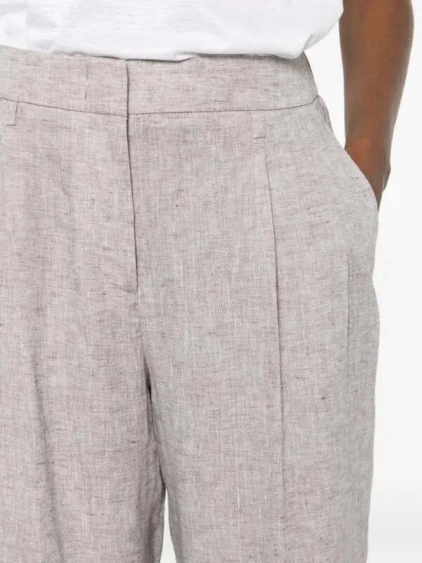 Peserico Linen Wide Leg Pants - Multicolor