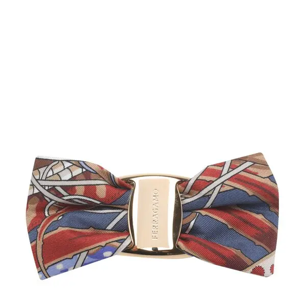 FERRAGAMO Bow Hair Clip With Rooster Pattern - Multicolor