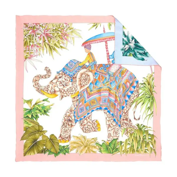FERRAGAMO India Print Double Face Foulard - Multicolor