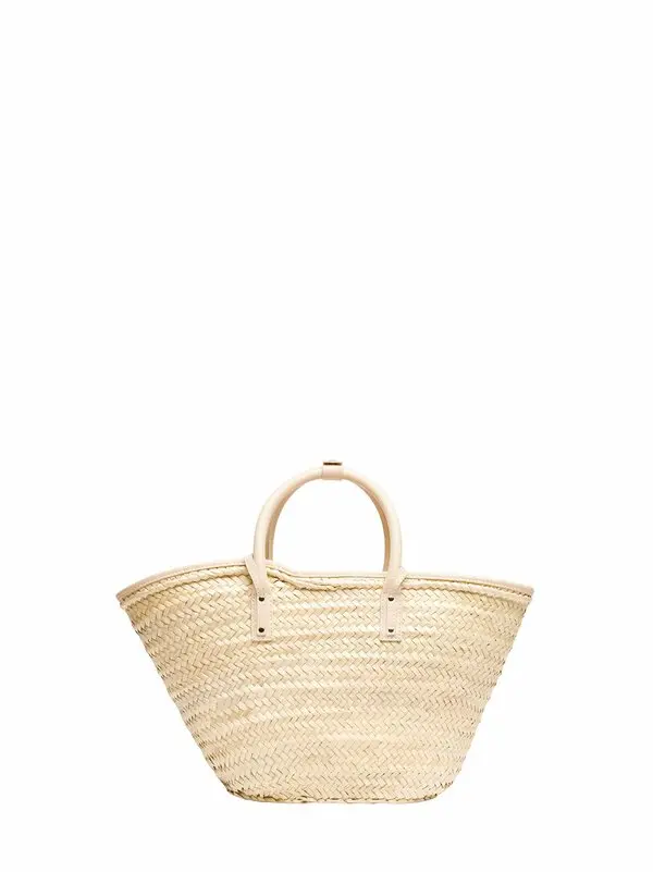 Jacquemus Ivory Soli Basket Beach Bag - Multicolor