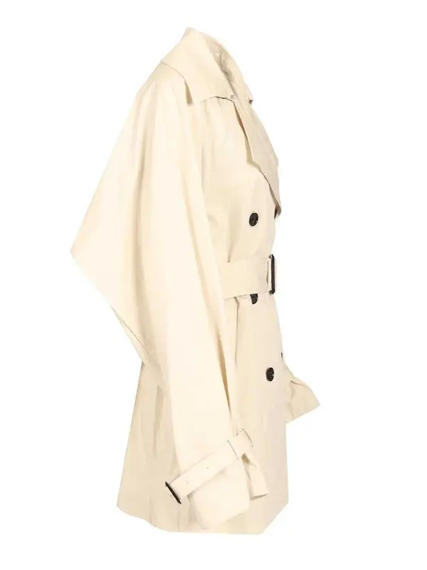 TOTEME Washed Cotton Belted Trench Coat - Cream