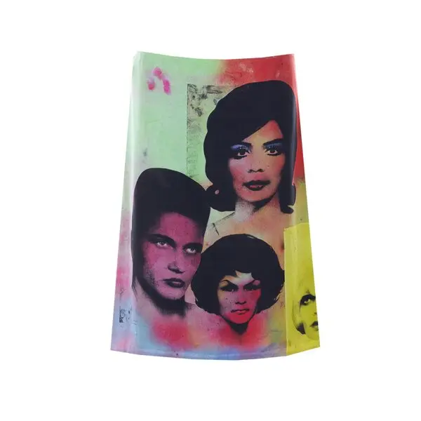 Versace Graphic Print Silk A-line Midi Skirt - Multicolor
