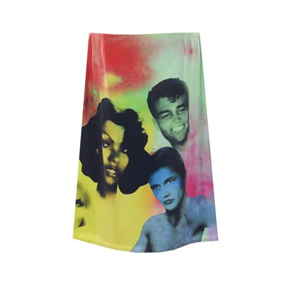 Versace Graphic Print Silk A-line Midi Skirt - Multicolor
